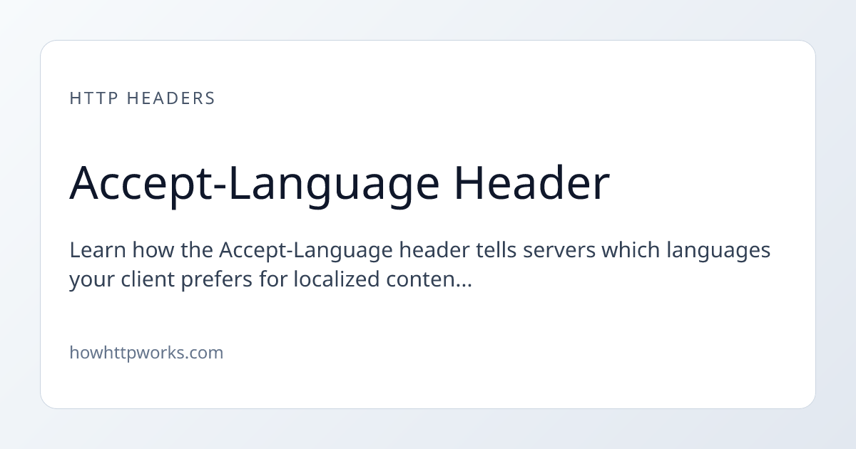 Accept-Language Header | How HTTP Works