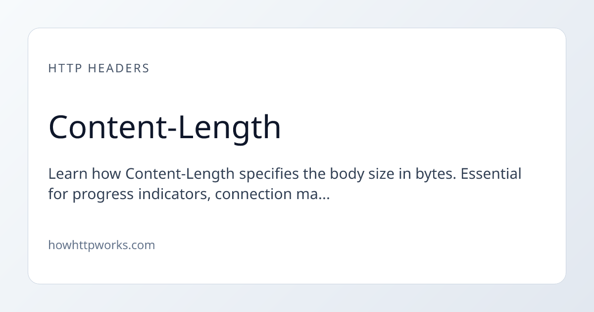 Content-Length | How HTTP Works